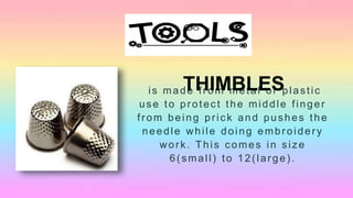 HANDICRAFTS 7-8 1. EMBROIDERY TOOLS AND MATERIALS [Autosaved].pptx