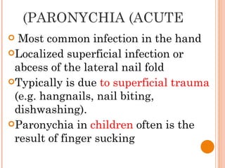 Hand infections | PPT