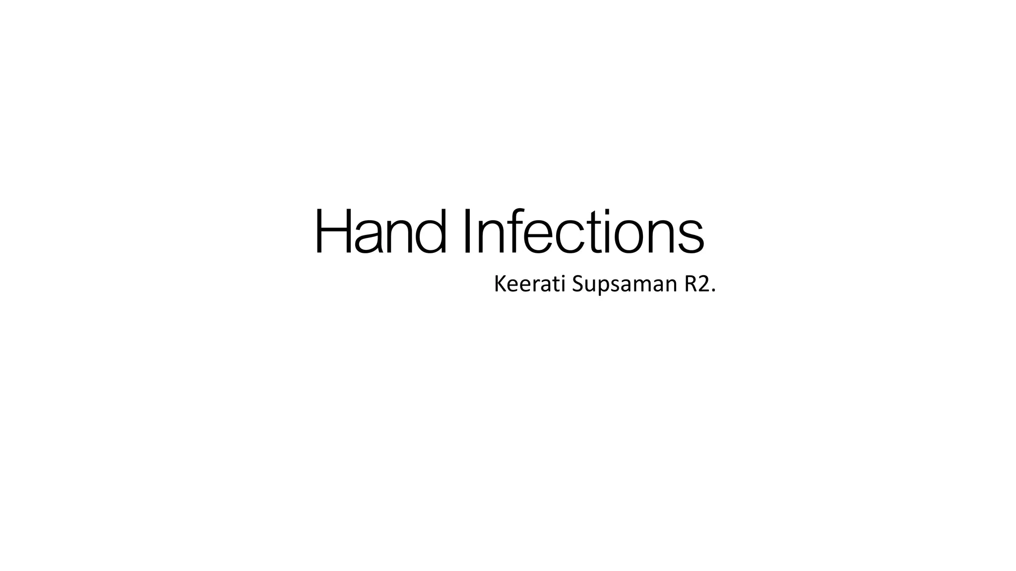 Hand infections | PDF