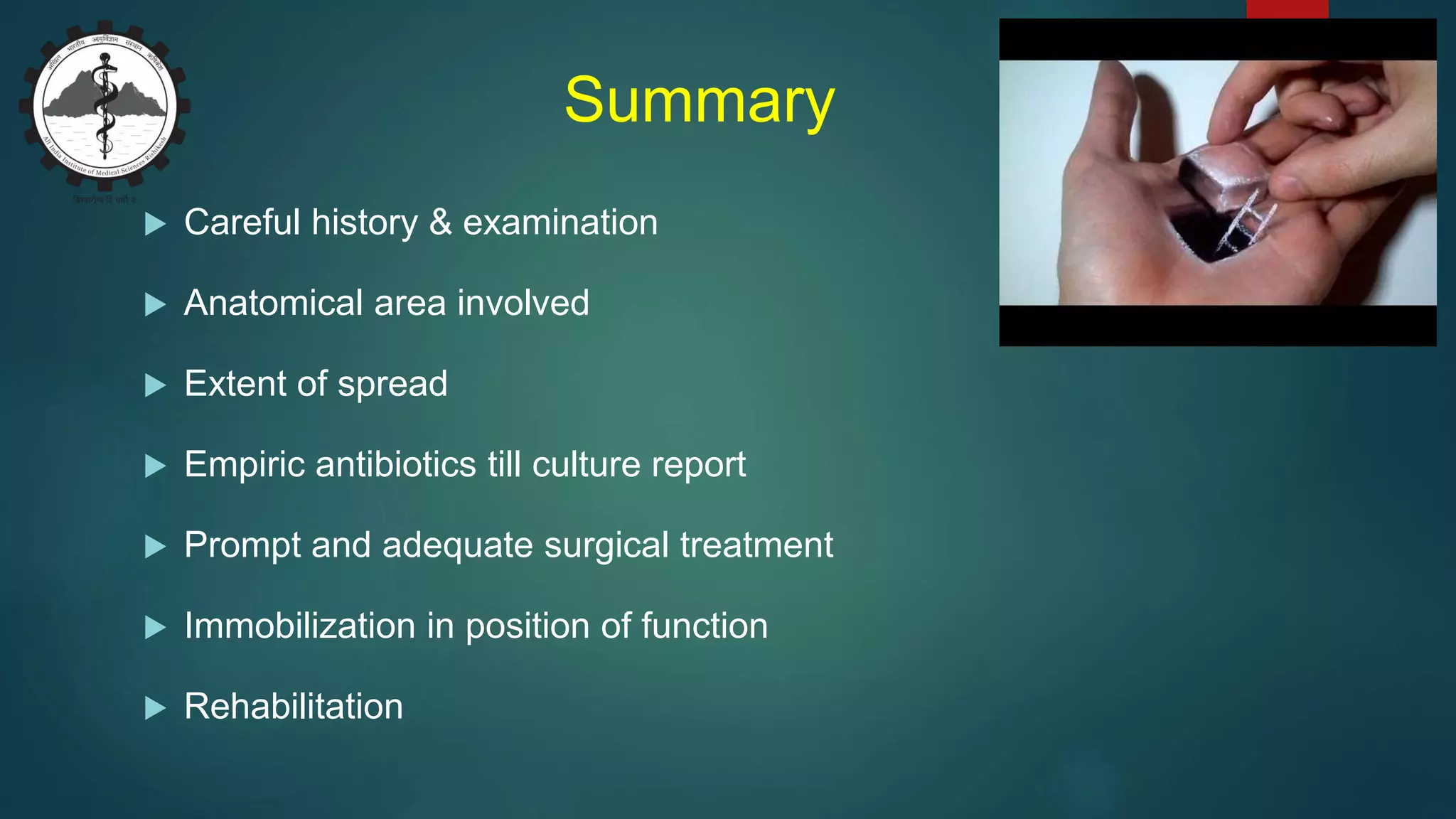 Hand infections | PPTX