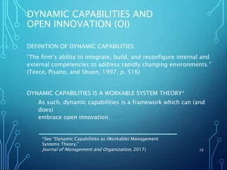 Hand in glove open innovation and the dynamic capabilities framework ...