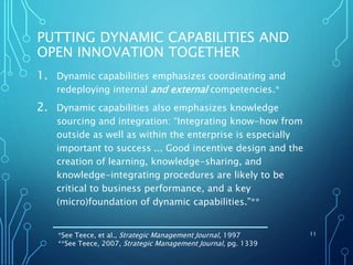 Hand in glove open innovation and the dynamic capabilities framework ...