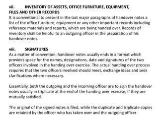 Handing over notes in the service | PPTX | Resume Writing and Advice ...