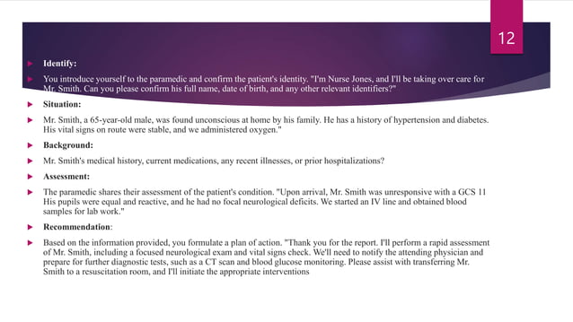 Handing Taking Over by using SBAR. pptx | PPTX