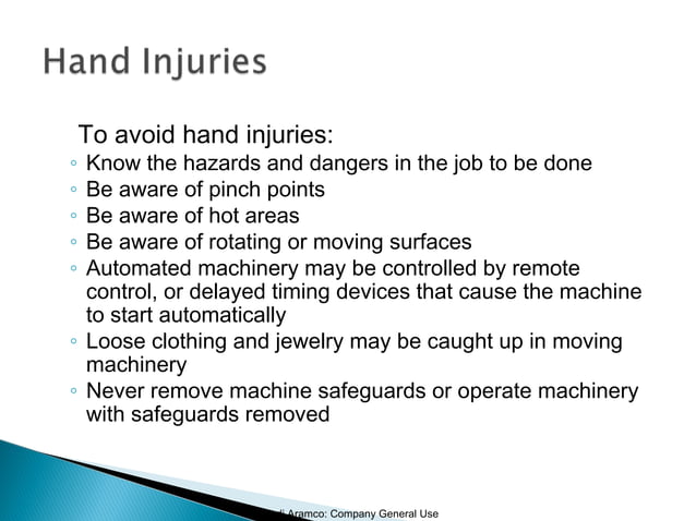 Hand injuries | PPS | First Aid | Injuries