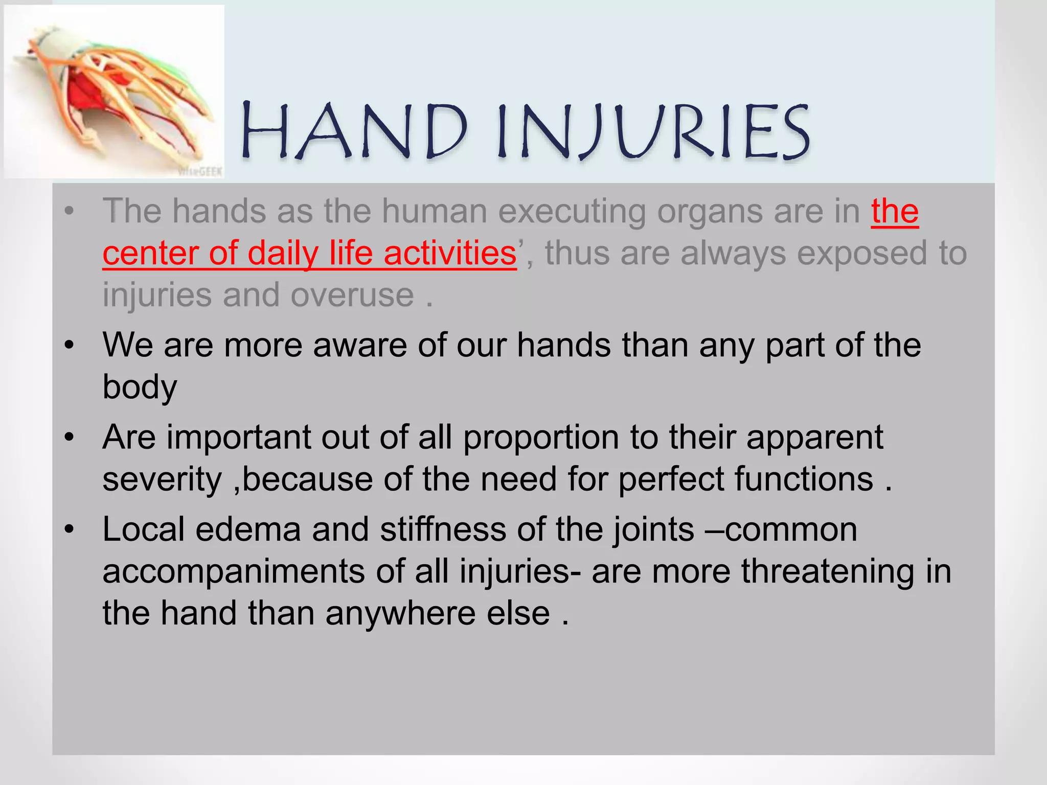Hand injuries | PPTX