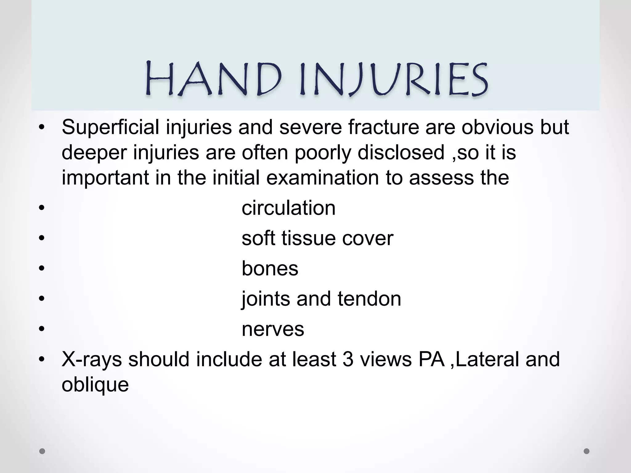 Hand injuries | PPTX