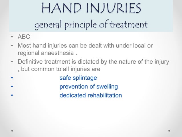 Hand injuries