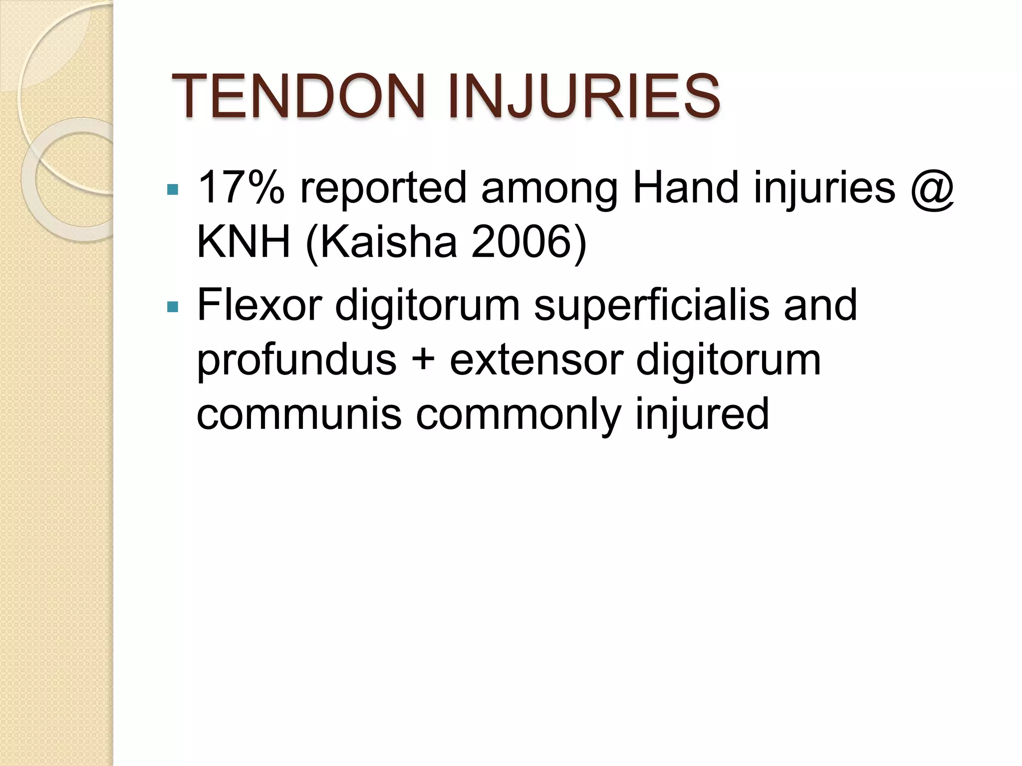 Hand Injuries & Their Managements | PPTX