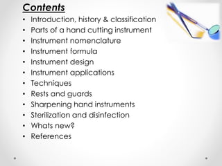 Hand instruments in operative dentistry | PDF