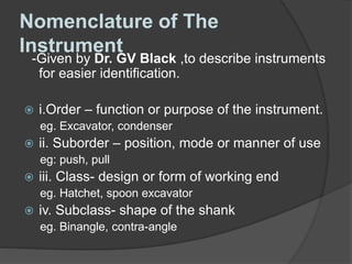 Hand cutting instruments | PPTX
