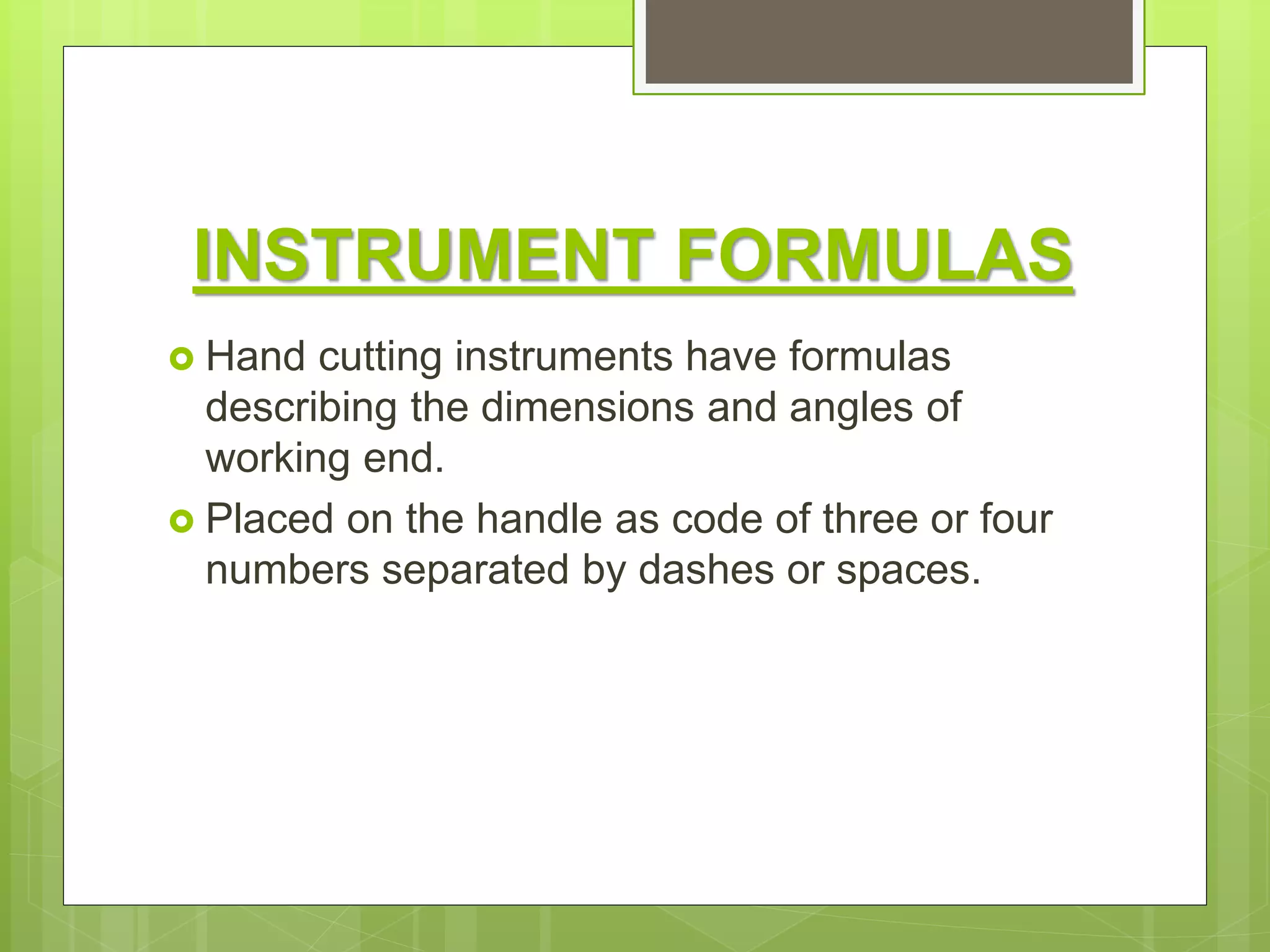 HAND INSTRUMENTS IN DENTISTRY | PPTX
