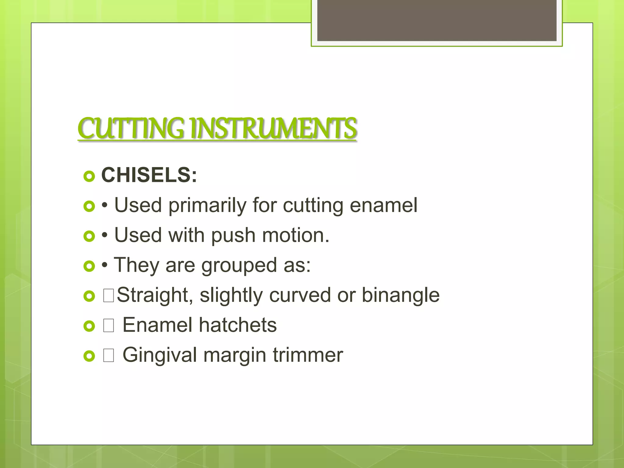 HAND INSTRUMENTS IN DENTISTRY | PPTX