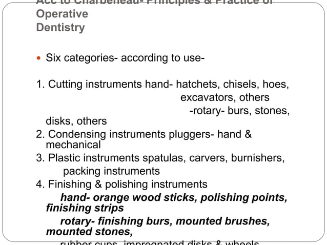 HAND INSTRUMENTS, classification, types and uses | PPT