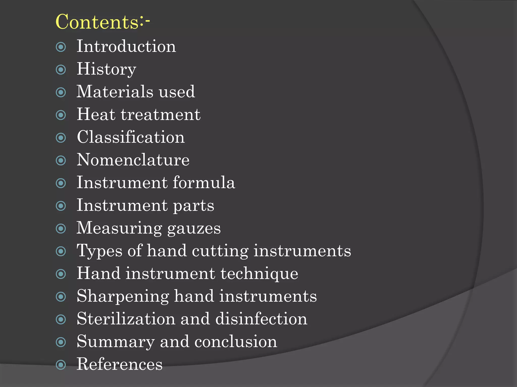Hand instruments in operative dentistry | PPTX