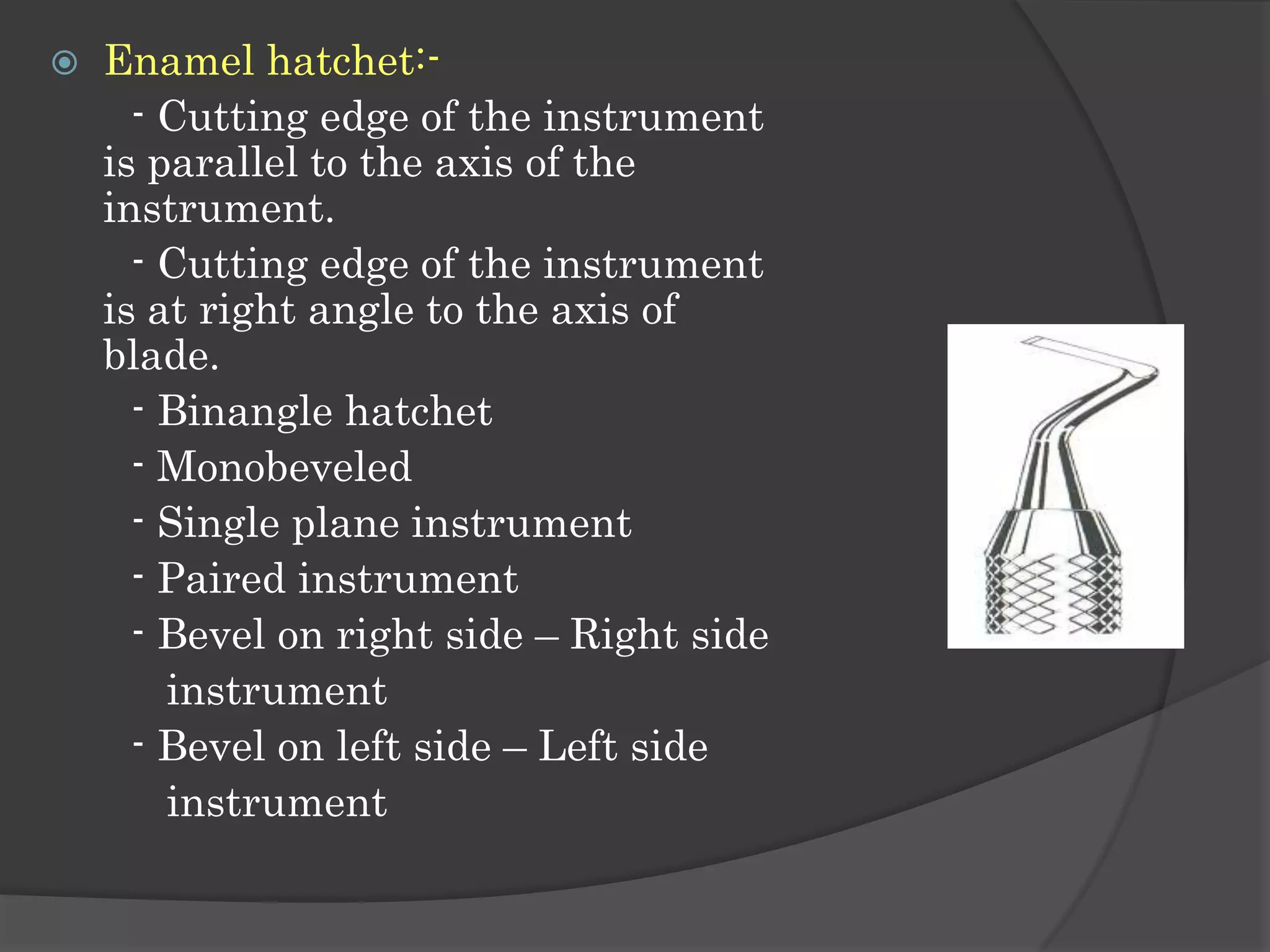 Hand instruments in operative dentistry | PPTX