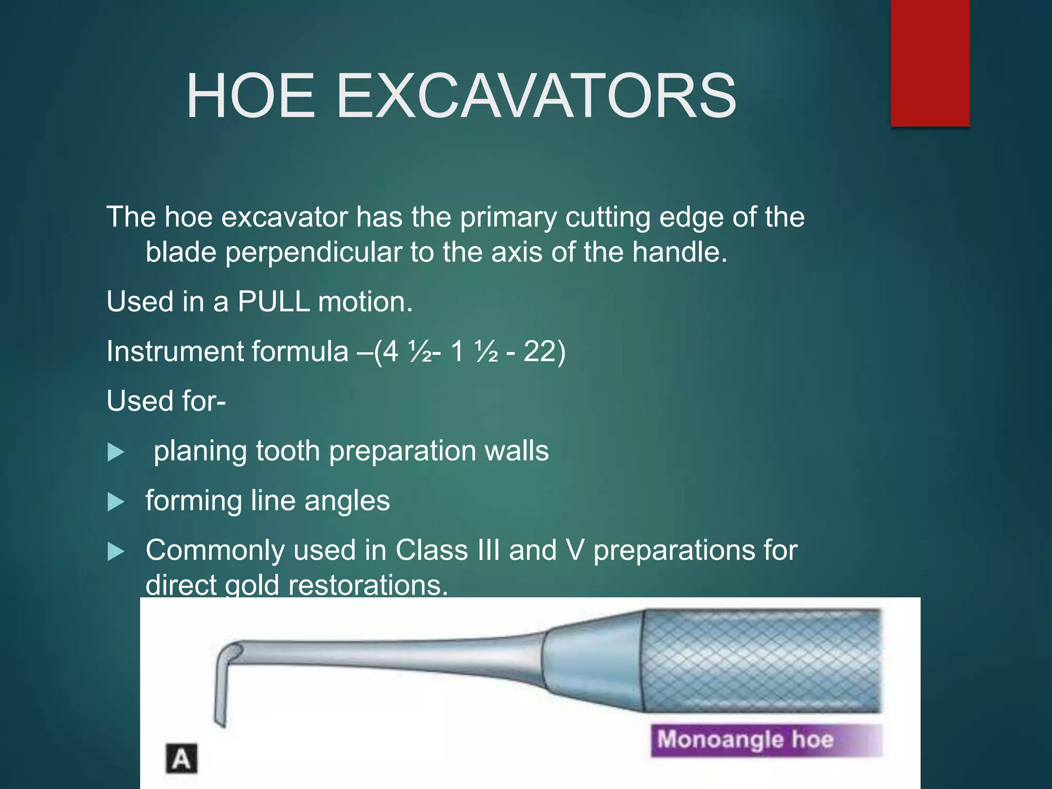 Hand instruments in operative dentistry 2 nd yr | PPTX