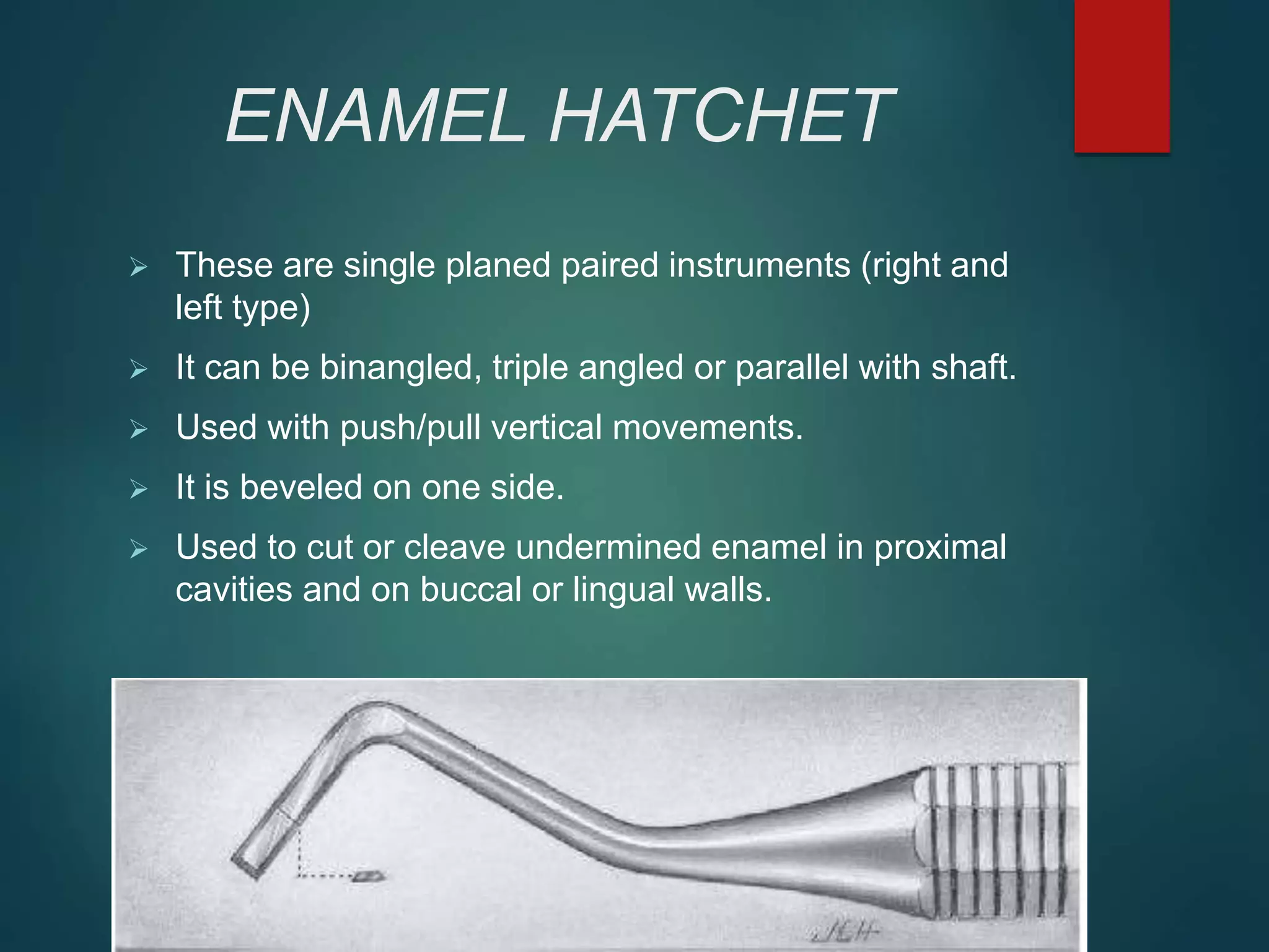 Hand instruments in operative dentistry 2 nd yr | PPTX