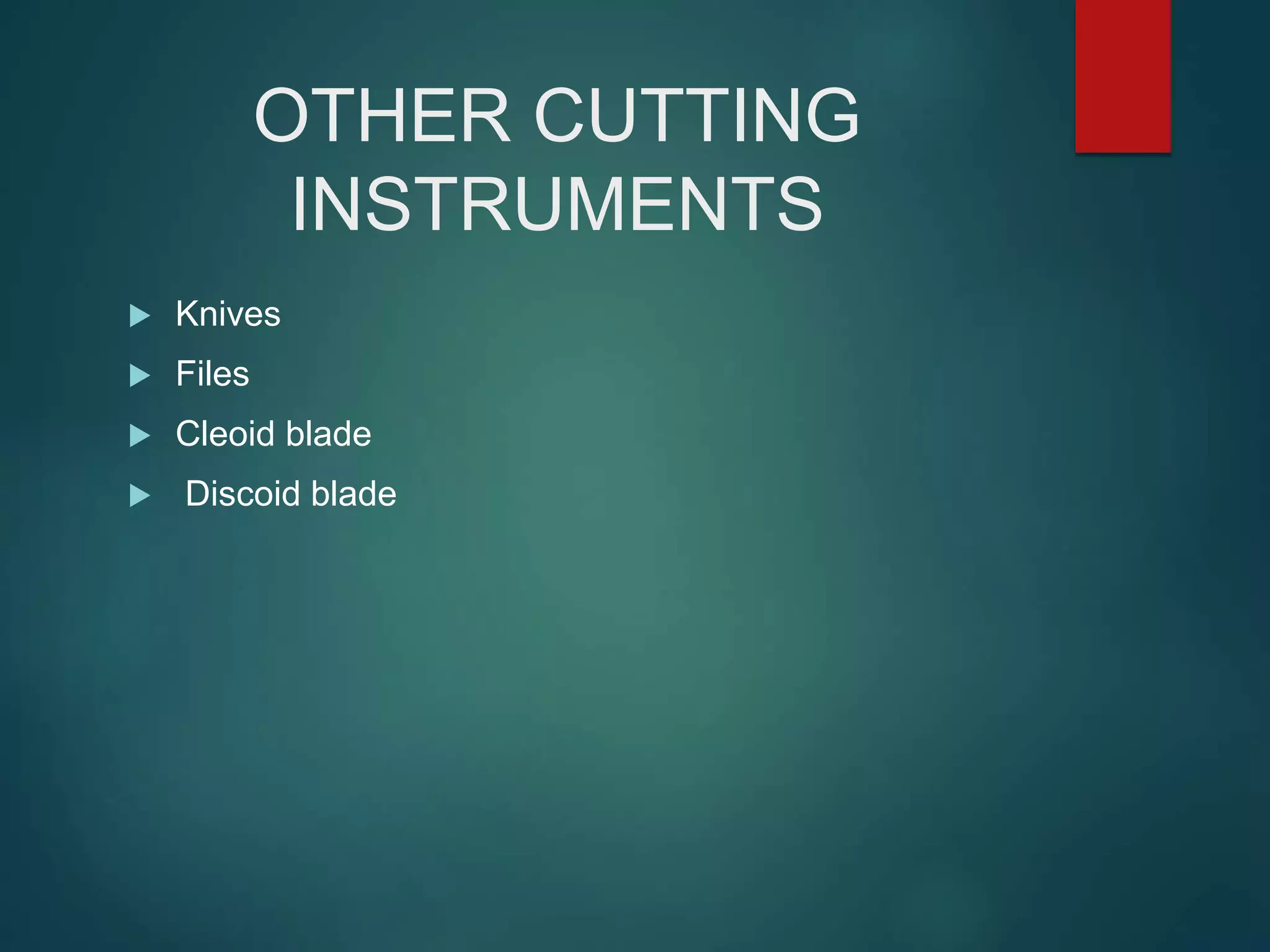 Hand instruments in operative dentistry 2 nd yr | PPTX