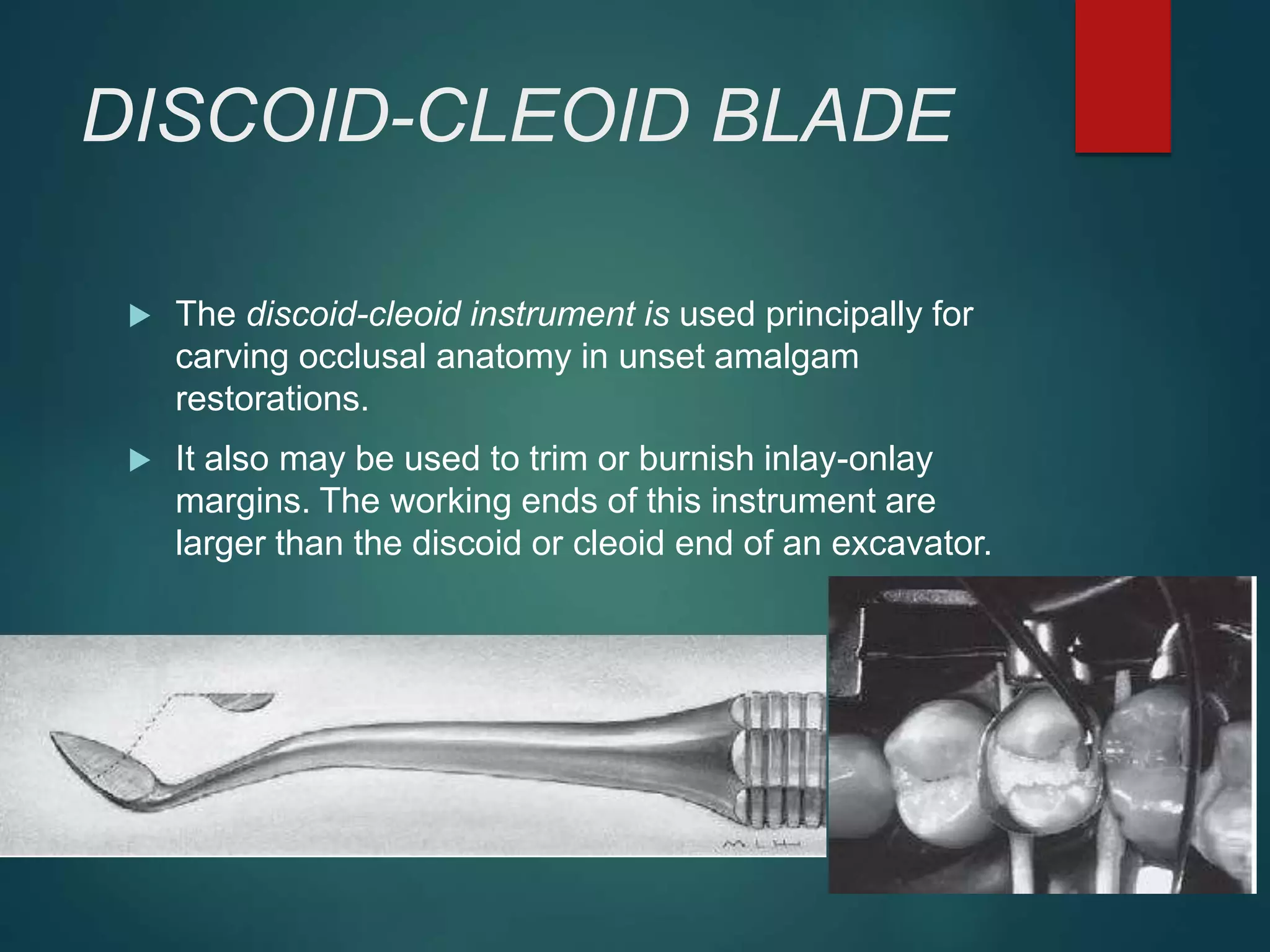 Hand instruments in operative dentistry 2 nd yr | PPTX