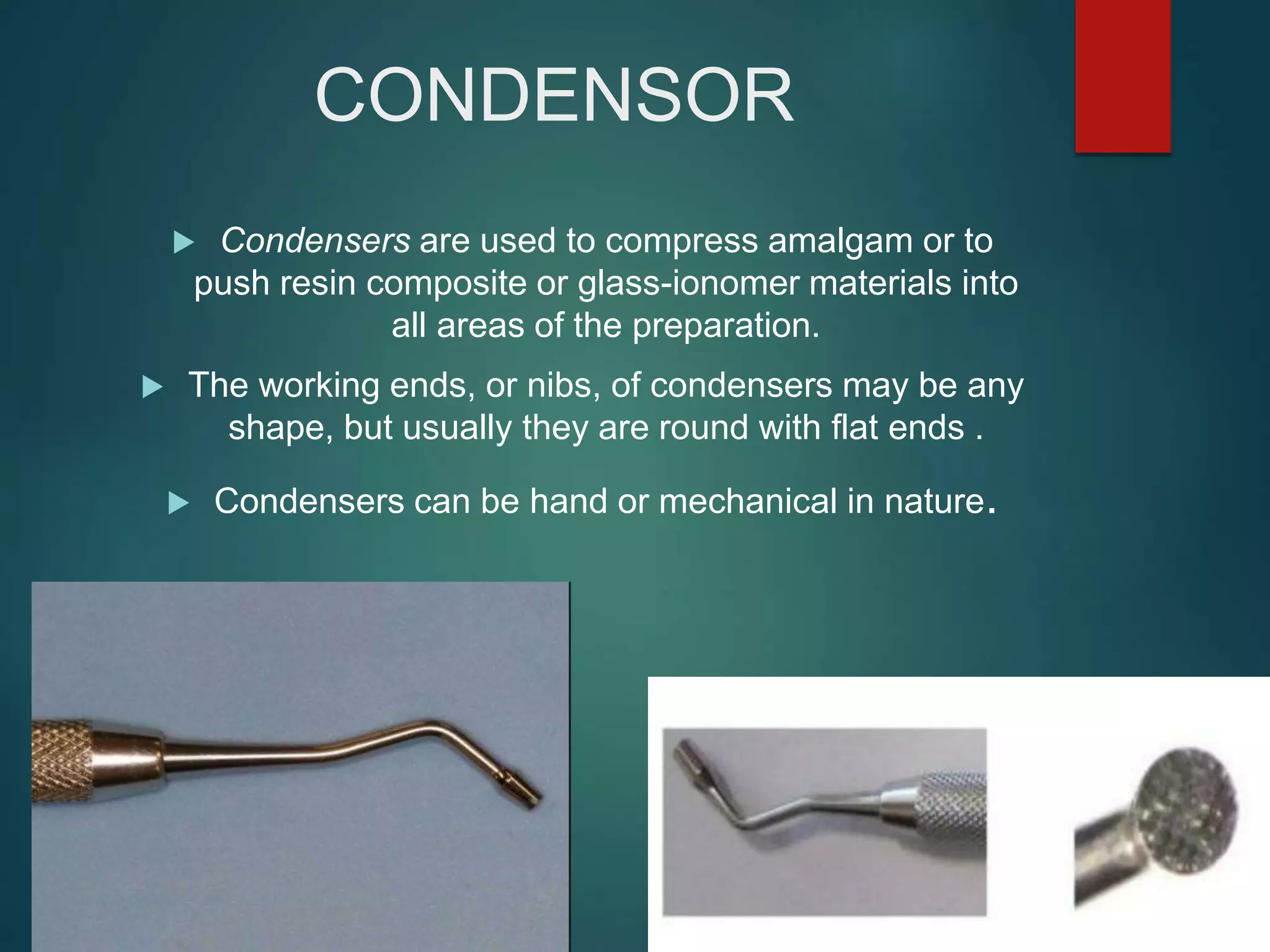 Hand instruments in operative dentistry 2 nd yr | PPTX