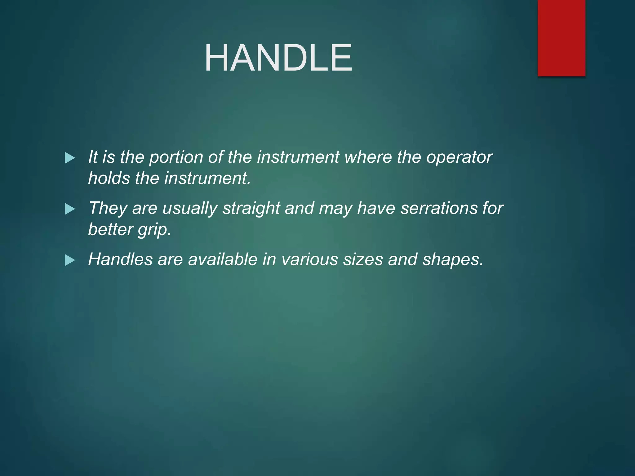 Hand instruments in operative dentistry 2 nd yr | PPTX