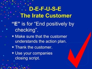 Handle Irate Customers | PPT