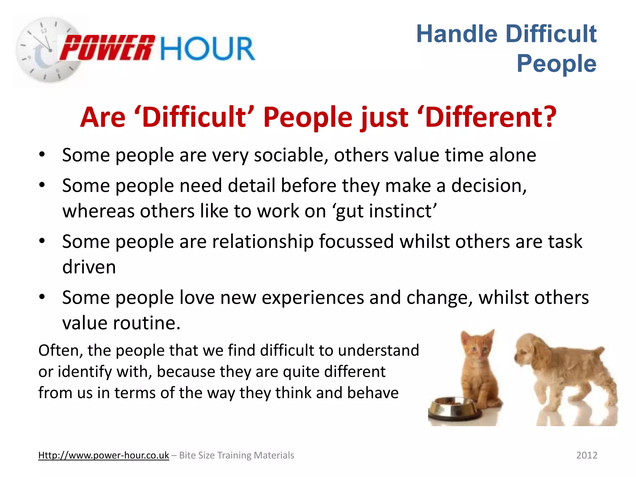 Handle difficult people | PPTX
