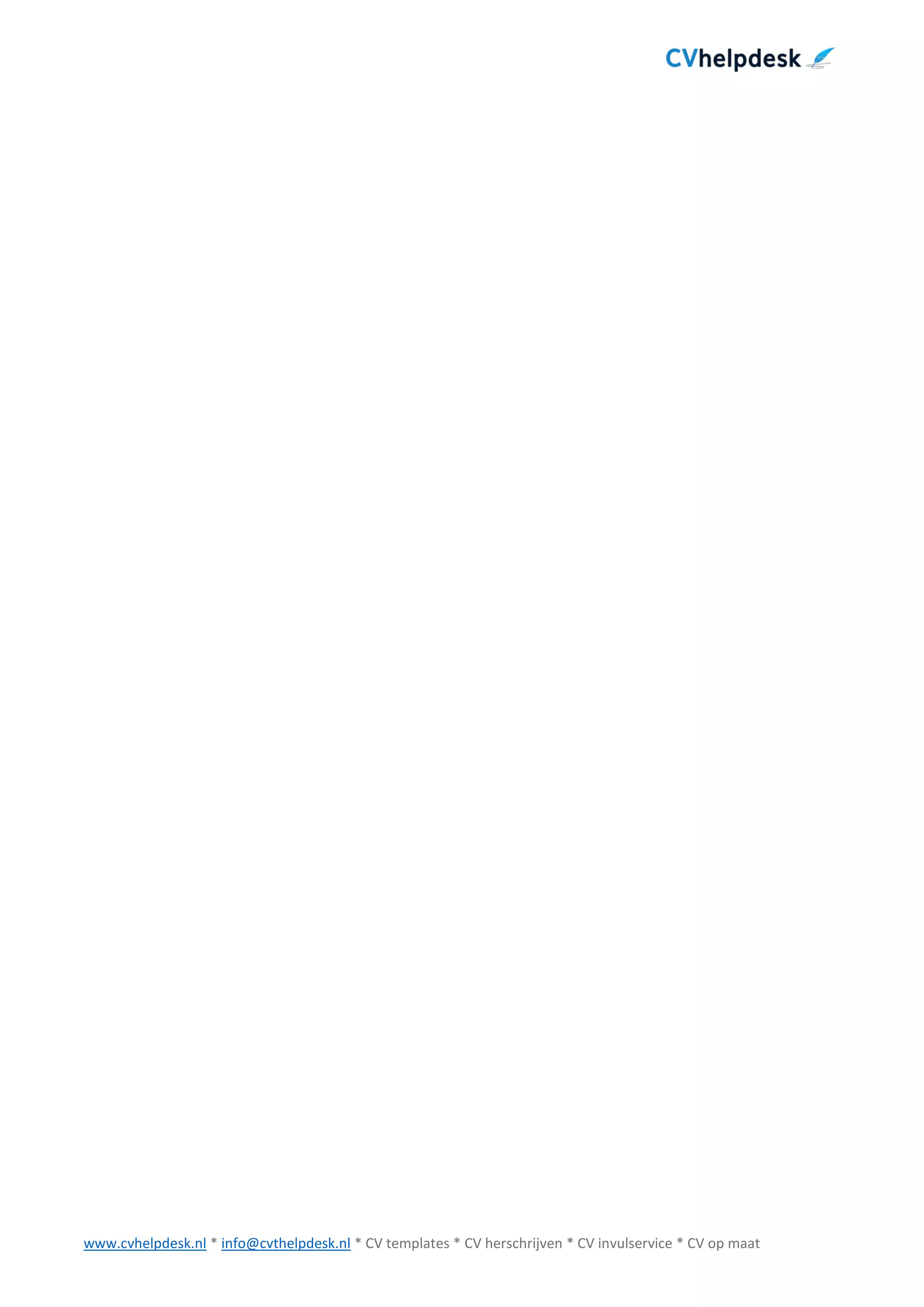 Handleiding cv template classic | PDF