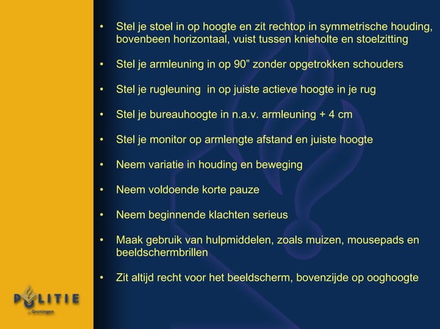 Handleiding instellen werkplek | PPT | Technology & Computing