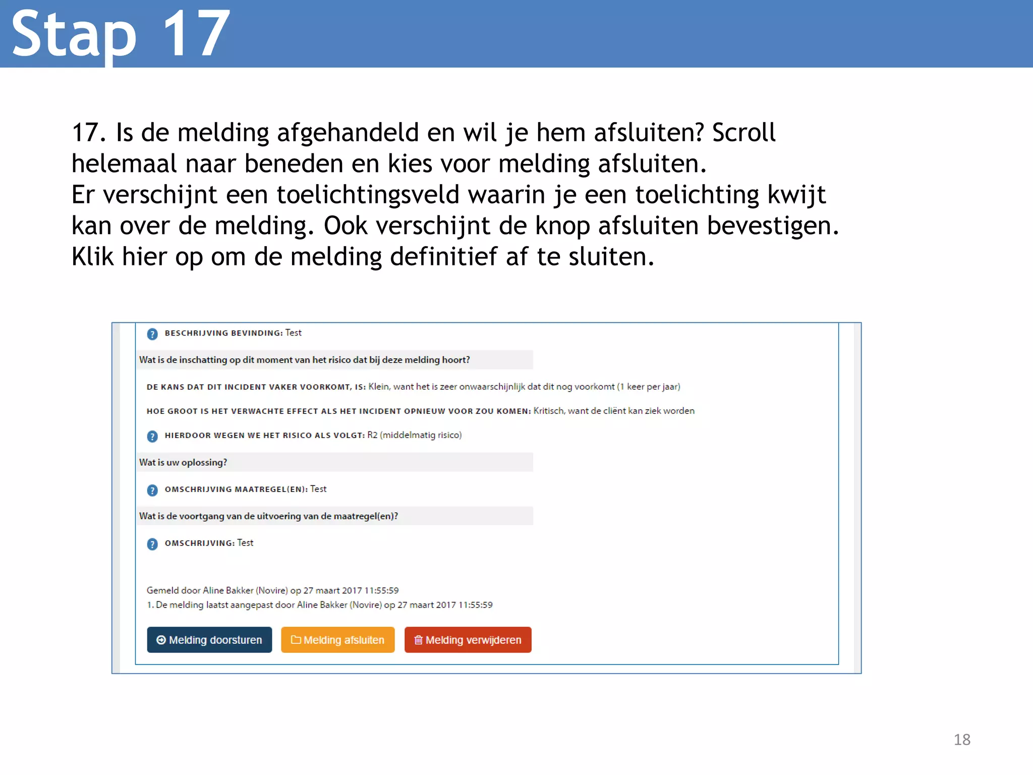 Handleiding Lelie Zorggroep melding verbeterregister bekijken | PPTX