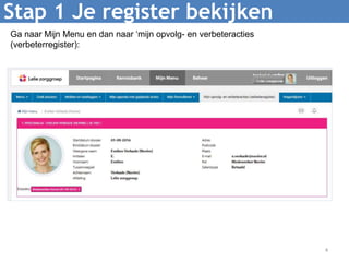 Handleiding Lelie Zorggroep Verbeterregister | PPTX
