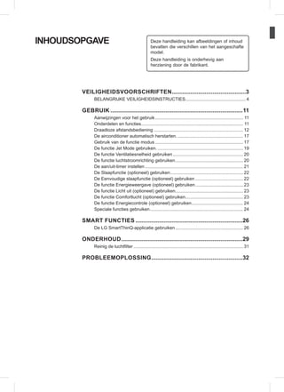 Handleiding lg airco nl pc09sq | PDF