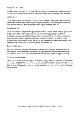 Handleiding Ondernemingsplan | PDF