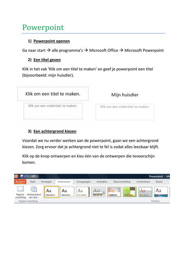 Handleiding powerpoint | PDF