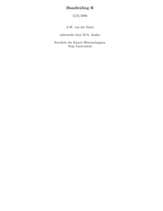 Handleiding r aw van der vaart | PDF