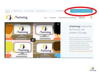 Handleiding registreren bij e twinning | PPTX