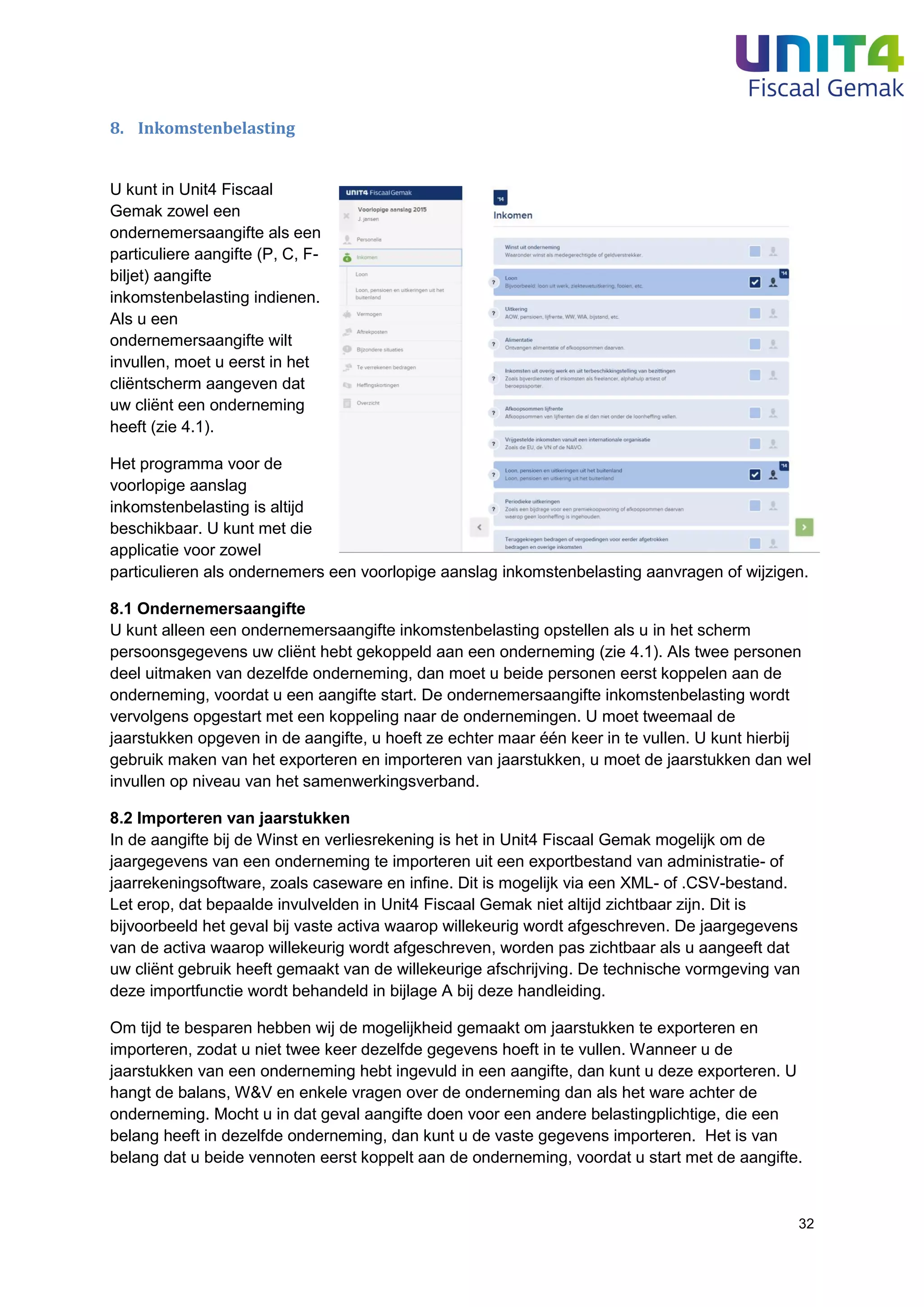 Handleiding unit4 fiscaal-gemak (02-11-2015) | PDF
