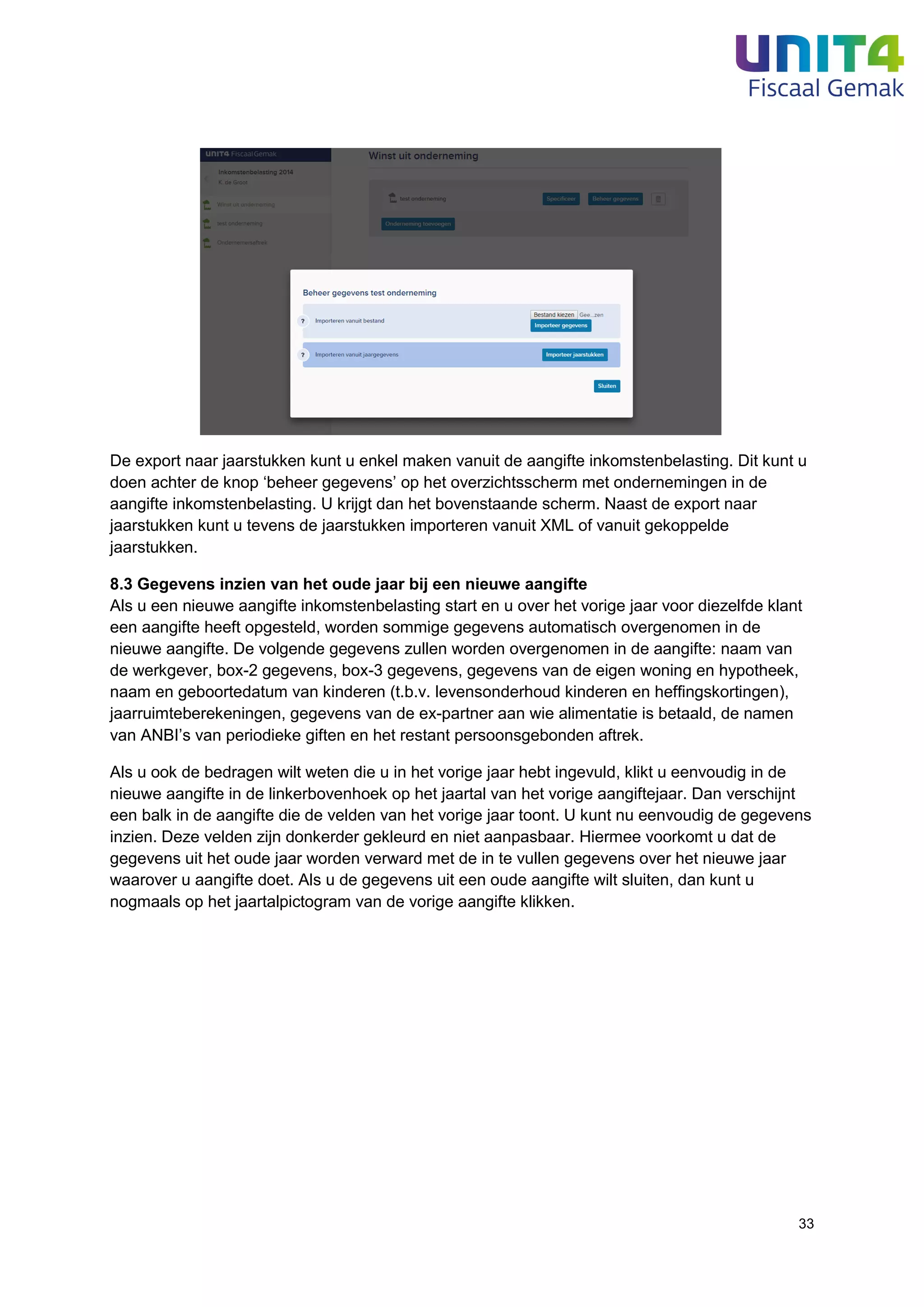 Handleiding unit4 fiscaal-gemak (02-11-2015) | PDF