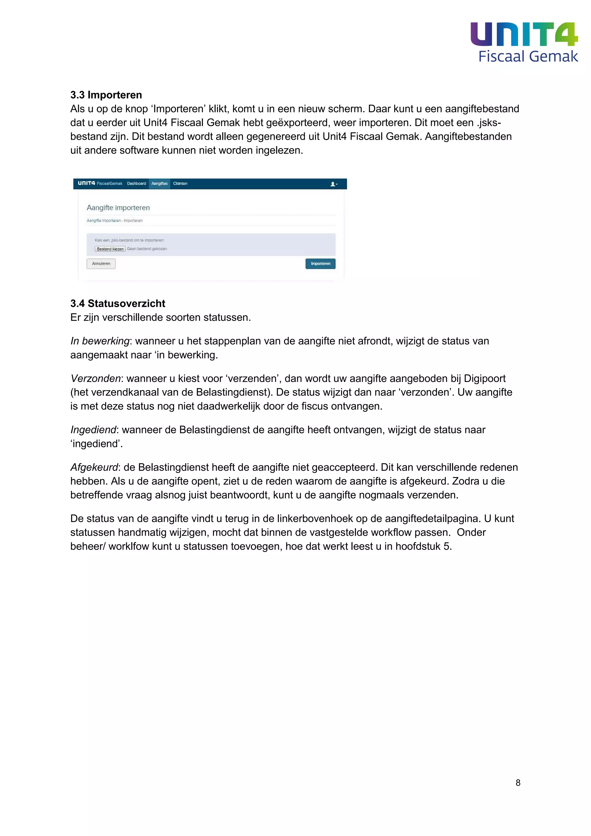Handleiding unit4 fiscaal-gemak (02-11-2015) | PDF