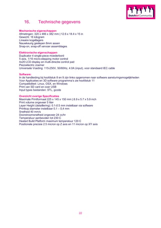 Handleiding 3D Printer Nederlands | PDF