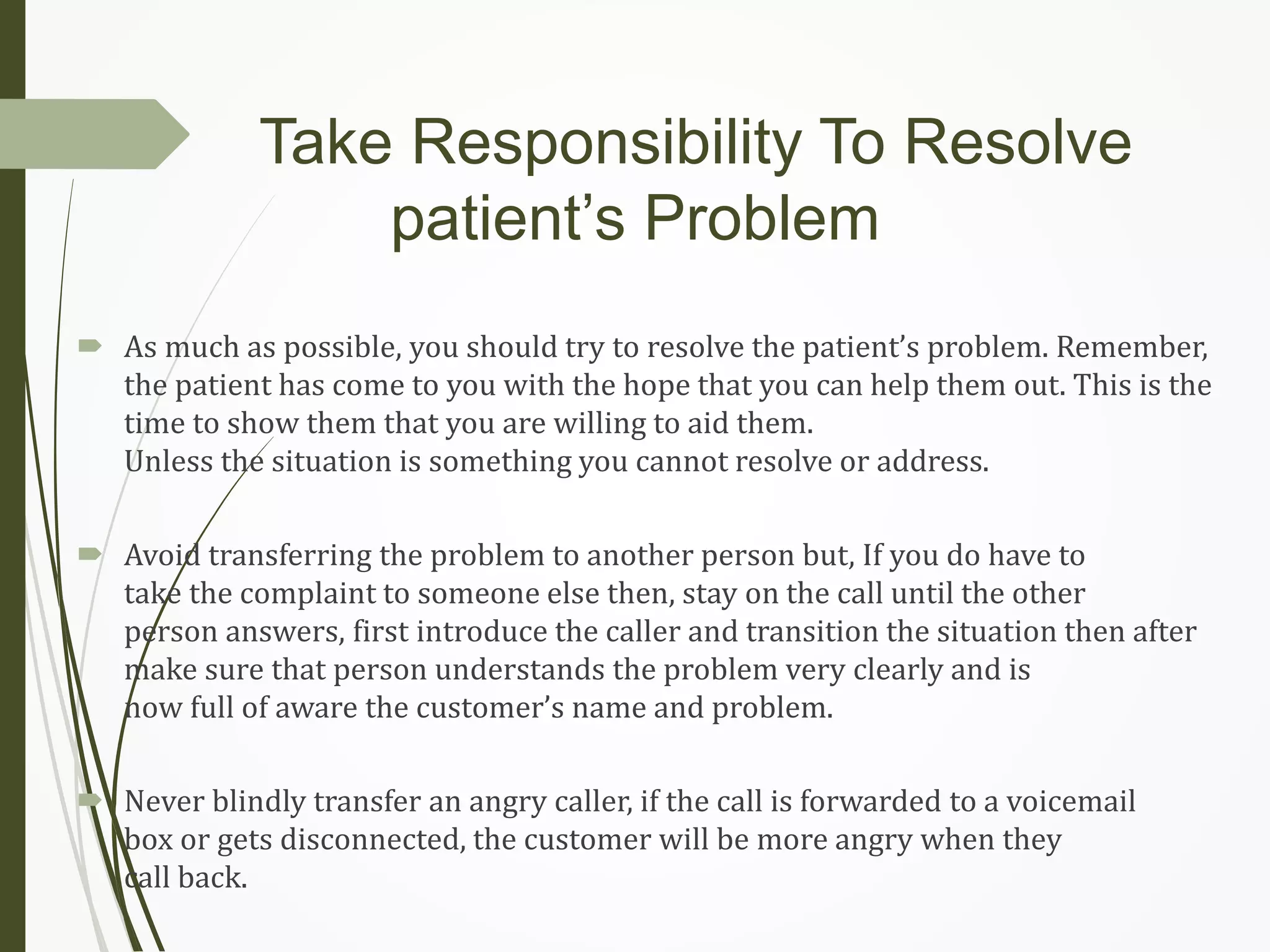 Handle the complaints in hospital | PPTX