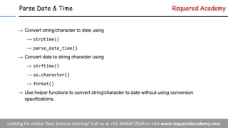 Handling Date & Time in R | PDF