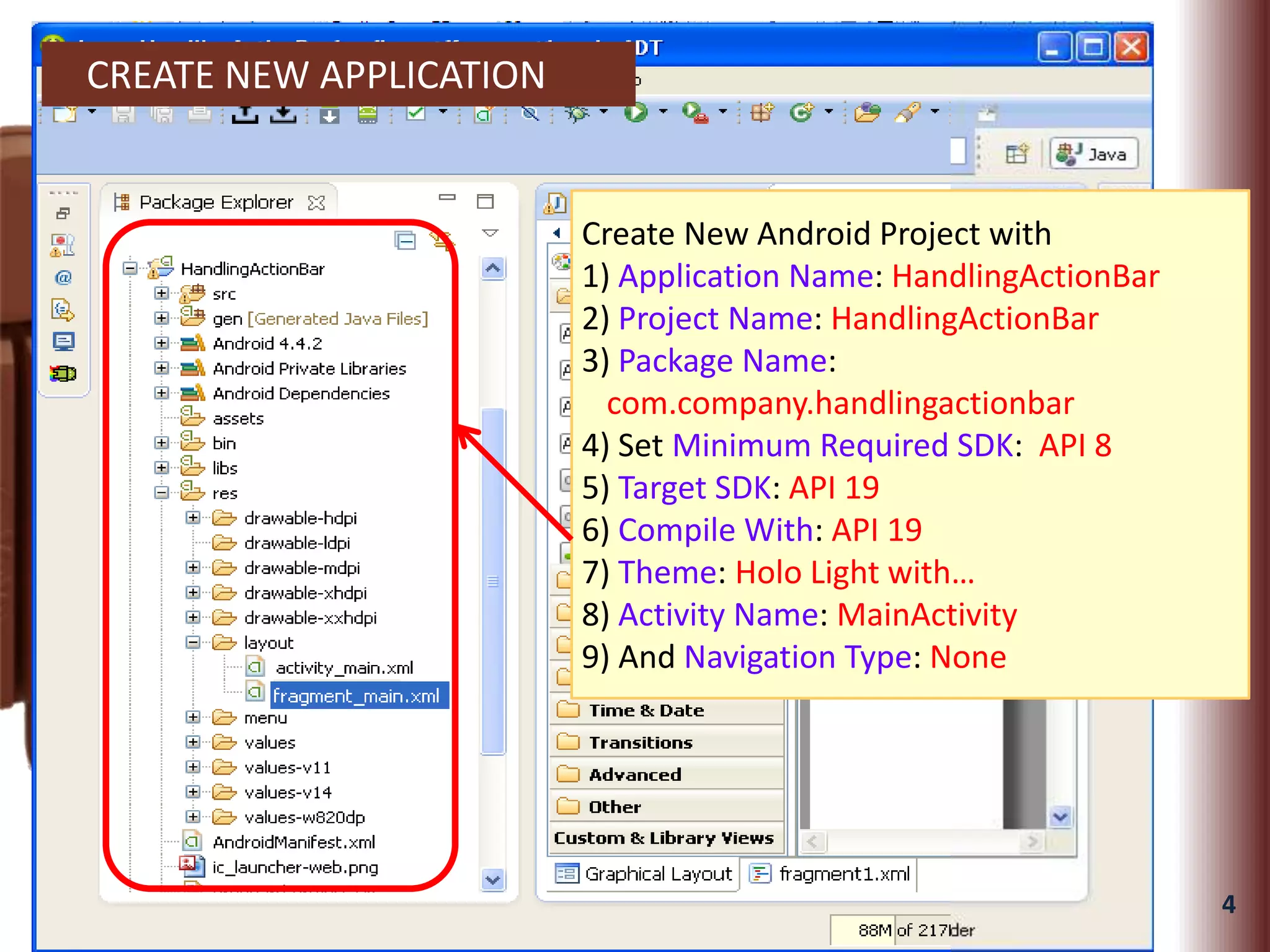 Handling Action Bar In Android Ppt