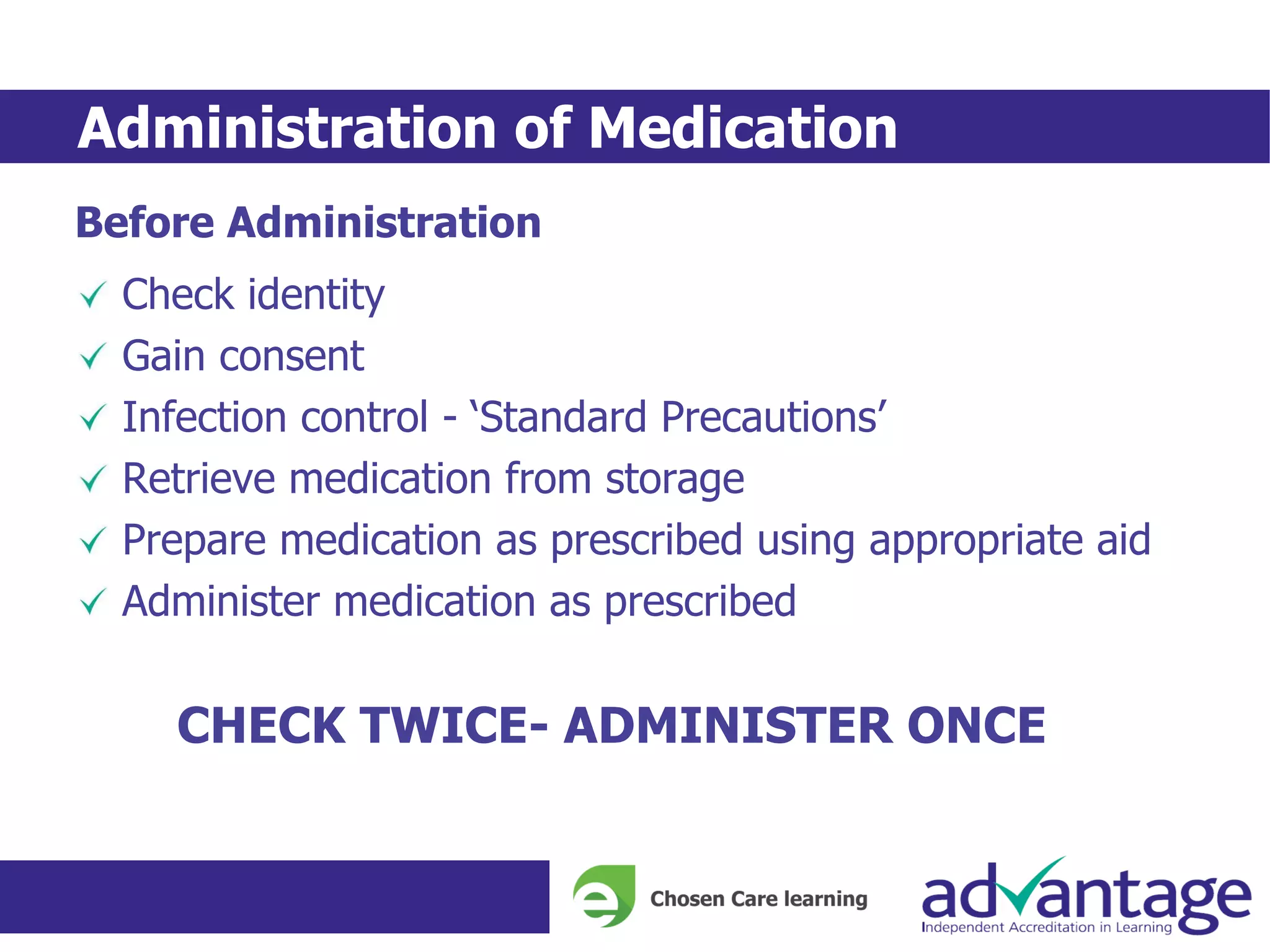 Handling and administration of medicines | PDF