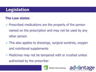 Handling and administration of medicines | PDF