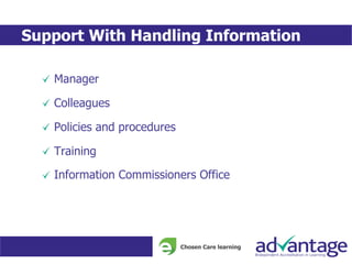 Handling and recording information | PDF
