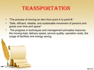 Handling and transportation | PPT