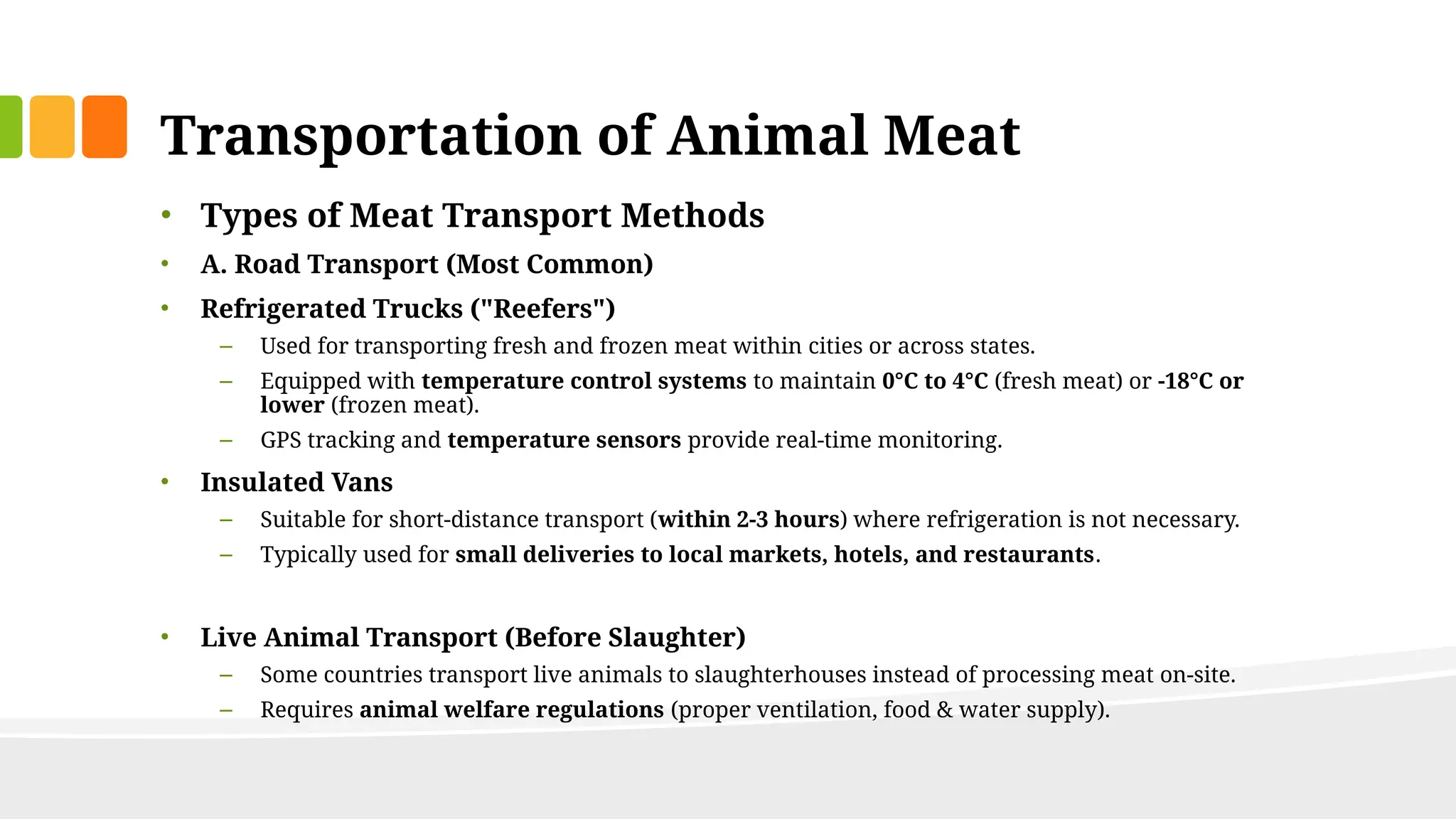 HANDLING AND TRANSPORTATION OF ANIMAL MEAT.pptx