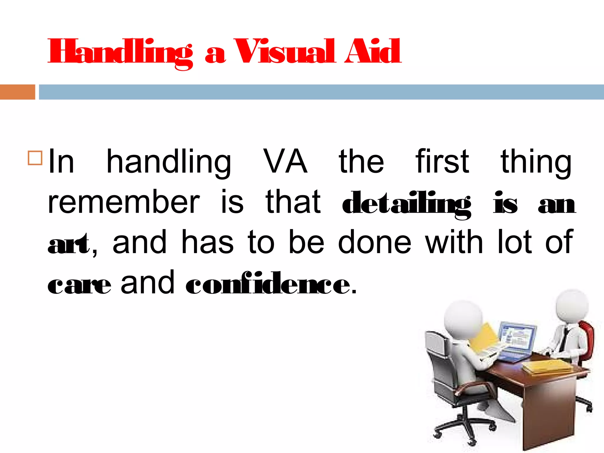 Handling a visual aid and art of sampling | PPT